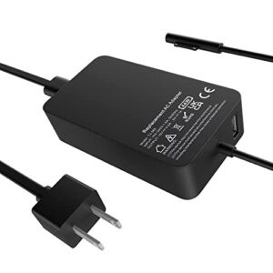 surface pro charger,powbcsic 44w microsoft surface charger supply for surface pro x 7 6 5 4 3,surface laptop,surface go & surface book,surface laptop charger