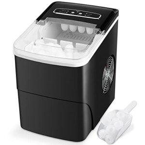 ice makers countertop ice machine maker countertop for home/office/camping/mini/small/table top/tabletop/electric with spoon, 26.5 lbs in 24h