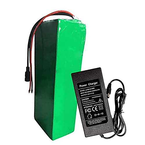 FREEDOH 48V 6Ah E-Bike Li-ion Battery 13S 2P 6000mAh Battery Pack for 200W 350W 500W 750W 850W 1000W Bike Motor for MTB Electric Tricycles Electric Scooters with BMS + Charger,T Plug