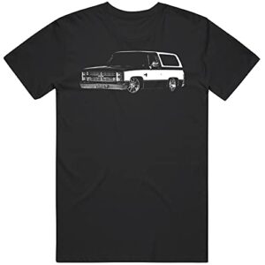 1982 k5 blazer front three quarter view silhouette t shirt l black