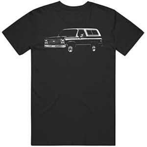 1980 k5 blazer front three quarter view silhouette t shirt xl black