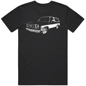 1978 k5 blazer front three quarter view silhouette t shirt l black