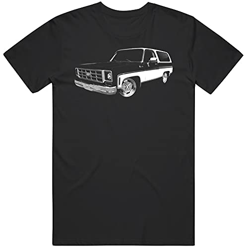 1978 K5 Blazer Front Three Quarter View Silhouette T Shirt L Black