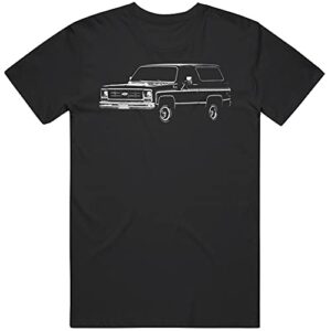 1979 k5 blazer front three quarter view silhouette t shirt l black