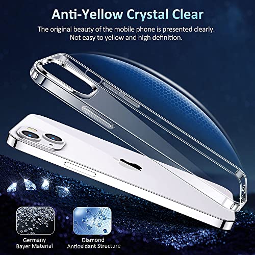 USLAI Case Designed for iPhone 13 Mini, Non-Yellowing Shockproof Protective Phone Cover for iPhone 13 Mini Case - Clear