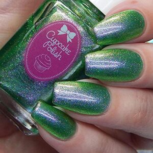 Bermuda Triangle - Grass Green Shimmer Nail Polish by Cupcake Polish