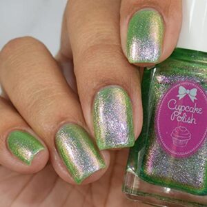 Bermuda Triangle - Grass Green Shimmer Nail Polish by Cupcake Polish