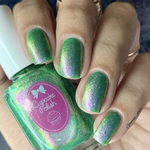 Bermuda Triangle - Grass Green Shimmer Nail Polish by Cupcake Polish