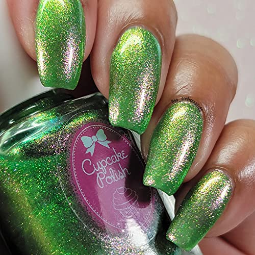 Bermuda Triangle - Grass Green Shimmer Nail Polish by Cupcake Polish