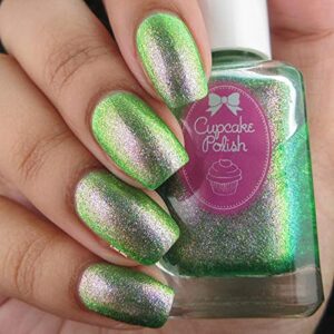 Bermuda Triangle - Grass Green Shimmer Nail Polish by Cupcake Polish