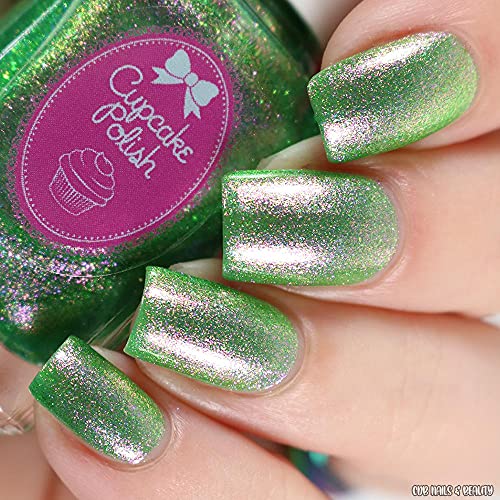 Bermuda Triangle - Grass Green Shimmer Nail Polish by Cupcake Polish