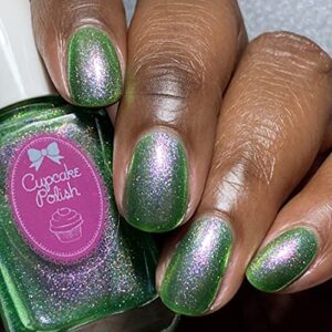 Bermuda Triangle - Grass Green Shimmer Nail Polish by Cupcake Polish