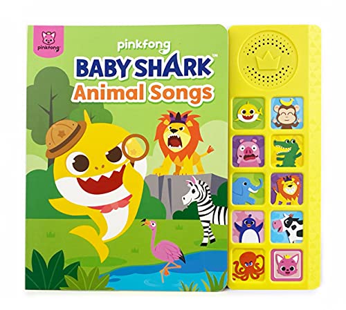 Baby Shark Animal Songs 10 Button Sound Book | Learning & Education Toys | Interactive Books for Toddlers 1-3 | Gifts for Boys & Girls