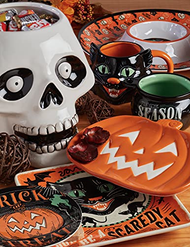 Certified International Scaredy Cat 22 oz 3-D Mugs, Set of 4 Assorted Designs