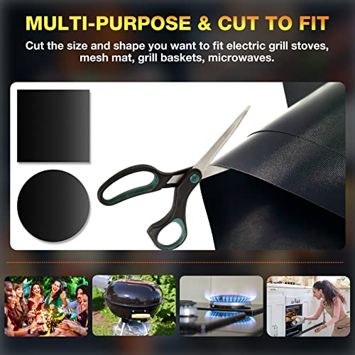 Grill Mats for Outdoor Grill Set of 6 BBQ Grill Mat Non-Stick Reusable Heavy Duty Grilling Mats Teflon Grill Sheets Grill Tools BBQ Accessories for Charcoal Grill Gas Electric Smokers Barbecue Camping