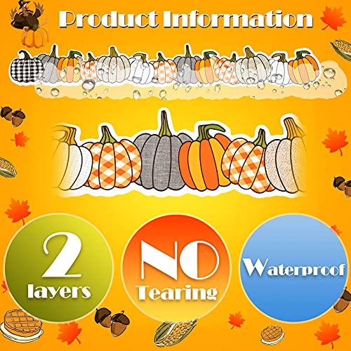 40 Pieces Pumpkin Bulletin Board Borders Fall Bulletin Border Decorations Halloween Bulletin Board Borders Fall Classroom Decorations for Halloween Thanksgiving Home Sweet Classroom (Simple Style)