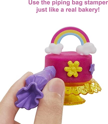 Barbie Bakery Doll & Playset with Pink-Haired Petite Doll, Baking Station, Cake-Making Molds & Dough & 20+ Accessories