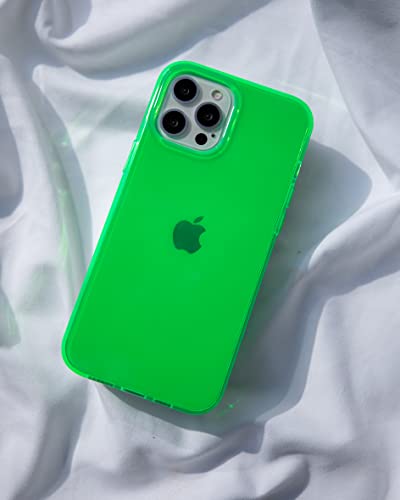 FELONY CASE - iPhone 13 Mini Neon Green Clear Protective Case, TPU and Polycarbonate Shock-Absorbing Bright Cover - Crack Proof with a Gloss Finish - Full iPhone Protection