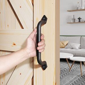 easelife 10" barn door pull handle,rustic black cast iron grab,easy install