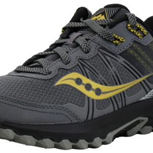 Saucony Men's Excursion TR14 Running Shoe, Dark Grey/Black/Gold, 10 W