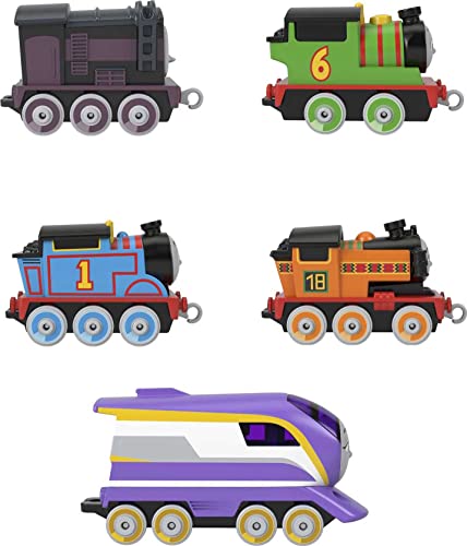 Thomas & Friends Toy Trains for Kids, Adventures Engine Pack, Set of 5 Push-Along Vehicles for Preschool Kids Ages 3 and Older