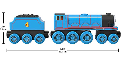 Thomas & Friends Wooden Railway Toy Train Gordon Push-Along Wood Engine & Coal Car For Toddlers & Preschool Kids Ages 2+ Years