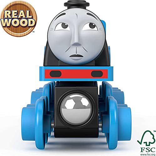 Thomas & Friends Wooden Railway Toy Train Gordon Push-Along Wood Engine & Coal Car For Toddlers & Preschool Kids Ages 2+ Years