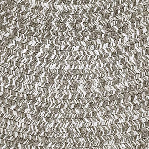 SUPERIOR Reversible Braided Indoor/Outdoor Area Rug, 4' x 6', Slate-White