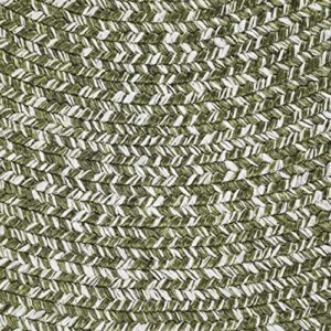 SUPERIOR Reversible Braided Indoor/Outdoor Area Rug, 2' x 8', Green-White