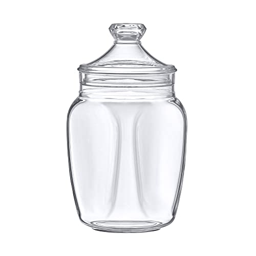 Amazing Abby - Ellie - Acrylic Bathroom Canister (42 oz), Plastic Apothecary Jar for Vanity, BPA-Free and Shatter-Proof, Great for Bath Sponges, Shower Balls, Loofah Pads, and More