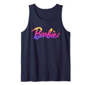 barbie pink gradient logo tank top