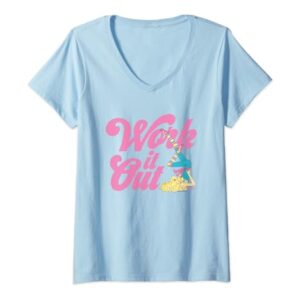 Barbie Work It Out V-Neck T-Shirt