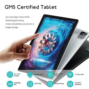 Moderness Tablet 10.1 Inch Android 12 Quad Core 32GB ROM 1280x800 IPS Display 5000mAh Tablets PC Gray