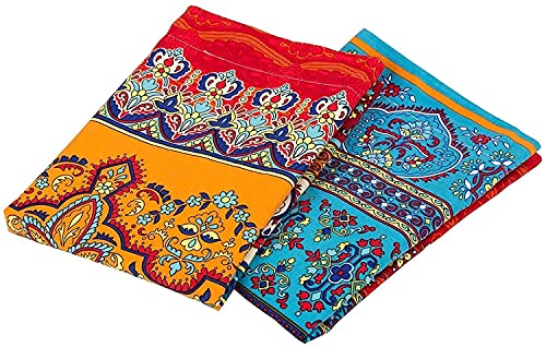 Boho Sheets Set (4 PCS) Boho King Size Colorful Tribal Striped Bed Sheets 14" Deep Pocket Ethnic Fitted Sheet Bohemian Flat Sheets 2 Pillowcases