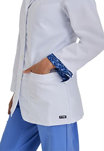 BARCO Grey's Anatomy Women's 2 Piece Long Sleeve 30" Lab Coat White XL