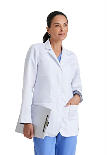 BARCO Grey's Anatomy Women's 2 Piece Long Sleeve 30" Lab Coat White XL