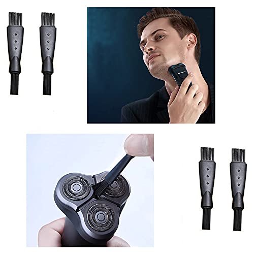 10pcs Mens Electric Shaver Cleaning Brush Hair Remover Shaving Razor Brush Replacement Brushes - Black