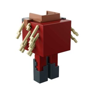 Mattel Minecraft Craft-A-Block Strider Figure, Authentic Pixelated Video-Game Characters, Action Toy to Create, Explore and Survive, Collectible Gift for Fans Age 6 Years and Older