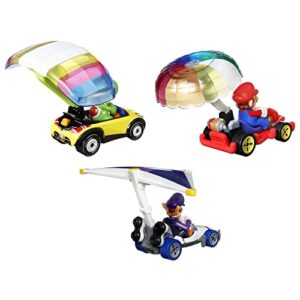 Hot Wheels Super Mario Character Car 3-Packs with 3 Character Cars in 1 Set, Gift for Kids & Collectors Ages 3 Years Old & Up