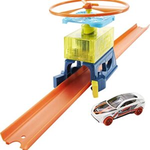 Hot Wheels Track Builder Playset Drone Lift-Off Pack, 6 Component Parts, Includes 1:64 Scale Toy Car