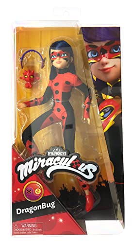 Bandai P50010 Miraculous: Tales of Ladybug & Cat Noir-Dragon Bug Fashion Doll with Accessories, Multicolour