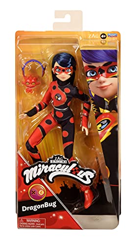 Bandai P50010 Miraculous: Tales of Ladybug & Cat Noir-Dragon Bug Fashion Doll with Accessories, Multicolour