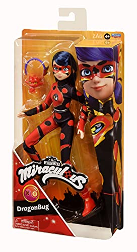 Bandai P50010 Miraculous: Tales of Ladybug & Cat Noir-Dragon Bug Fashion Doll with Accessories, Multicolour