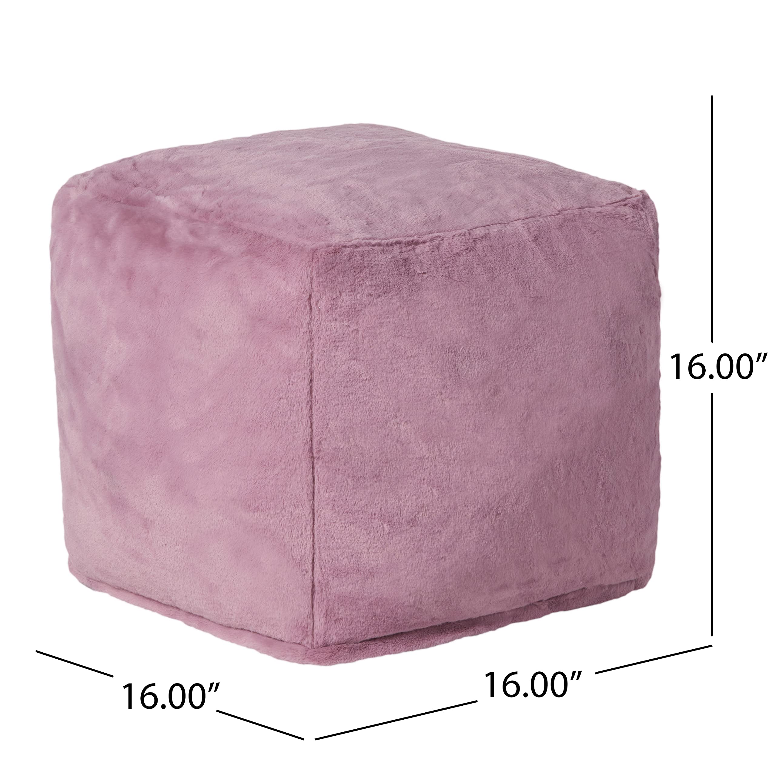 Christopher Knight Home Silkie Pouf, Lavender