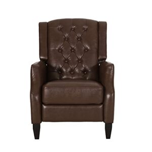 christopher knight home sadlier recliner, dark brown