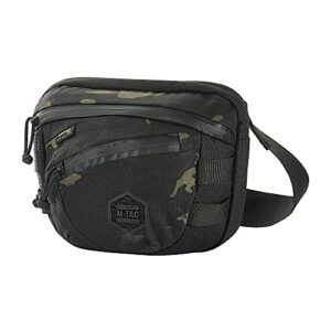 m-tac elite sphaera hex bag gen.2 - tactical crossbody ccw conceal carry chest pack - edc shoulder sling bag (multicam black/black)