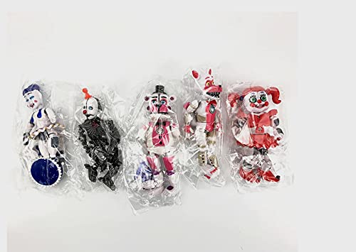 Toysvill FNAF Action Figures Sister Location (Set of 5 pcs), More Than 5 inches [Funtime Freddy Bear, Circus Baby, Ennard, Ballora, Funtime Foxy], Fun Action Simulator