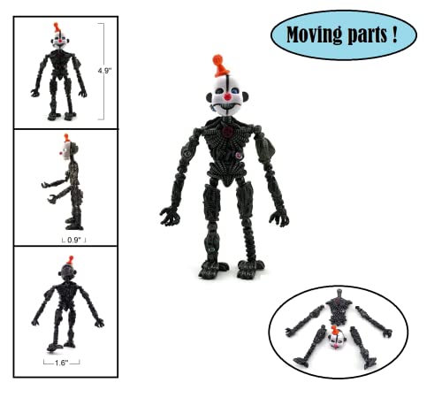 Toysvill FNAF Action Figures Sister Location (Set of 5 pcs), More Than 5 inches [Funtime Freddy Bear, Circus Baby, Ennard, Ballora, Funtime Foxy], Fun Action Simulator