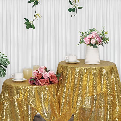 WENMER Gold Sequin Backdrop Curtain 4 Pcs 2 x 8FT Sequin Backdrops Shimmer Photo Backdrop Background Curtains Glitter Curtain Backdrop for Party Decoration Photo Studio