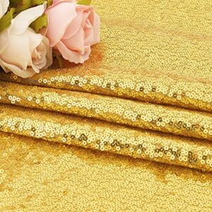 WENMER Gold Sequin Backdrop Curtain 4 Pcs 2 x 8FT Sequin Backdrops Shimmer Photo Backdrop Background Curtains Glitter Curtain Backdrop for Party Decoration Photo Studio